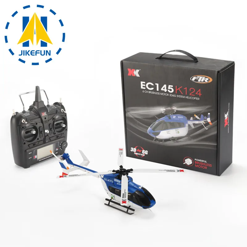 Jikefun-子供用リモートコントロールドローン,xk k124 rc,2.4g 6ch 3d 6gモード,ブラシレスrc,ヘリコプター,リモートコントロールおもちゃ,ギフト