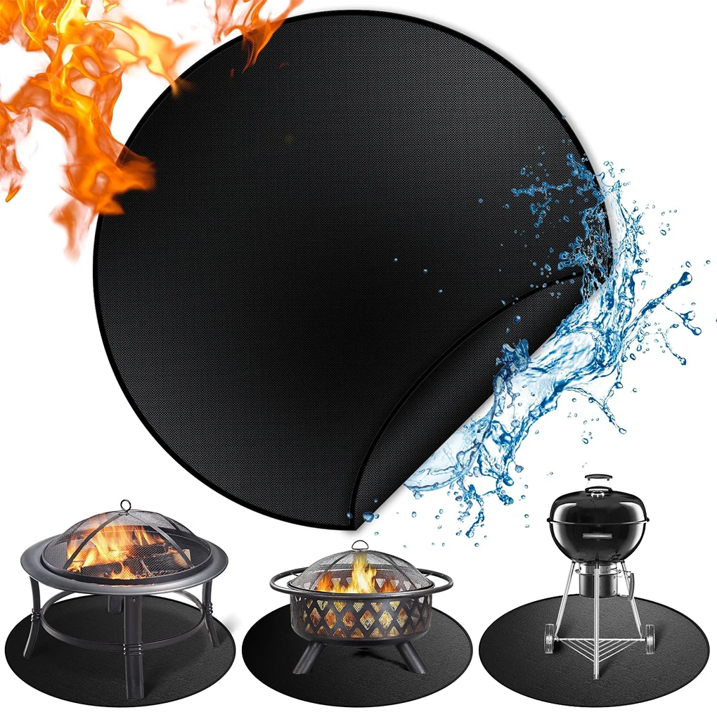24/30/36 inch Black Round Multi-functional Fireproof Mat For Versatile ...