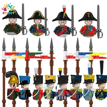 Napoleonic Wars European Soldiers Set Building Blocks WW2 Mini Action ...