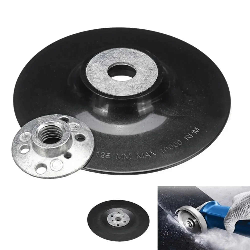 Backing-Pad-Disc-Backing-Pad-Tool-125mm-Resin-Fibre-Discs-With-Lock-Nut ...