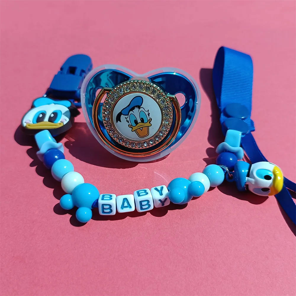1Pcs-Donald-Duck-Cartoon-Shape-Pacifier-Clips-for-Babies-with-Silicone ...