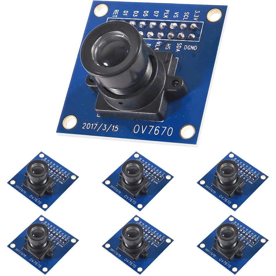 Módulo de cámara OV7670, dispositivo Compatible con VGA, pantalla de control de exposición ...