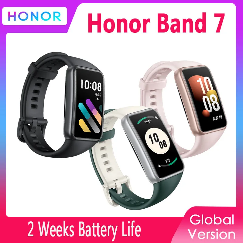 Global-Version-Honor-Band-7-Smartwatch-Blood-Oxygen-Heart-Rate-Monitor ...