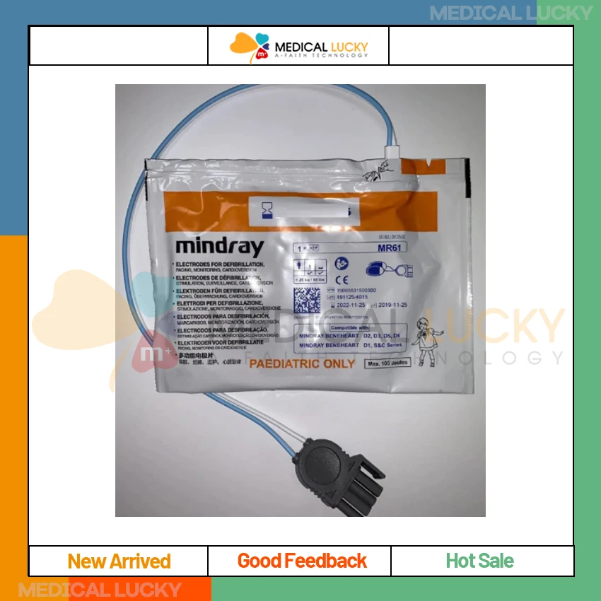 Mindray-almohadillas-desfibriladoras-para-adulto-placa-de-electrodo-de-rebanada-MR60-MR61 ...