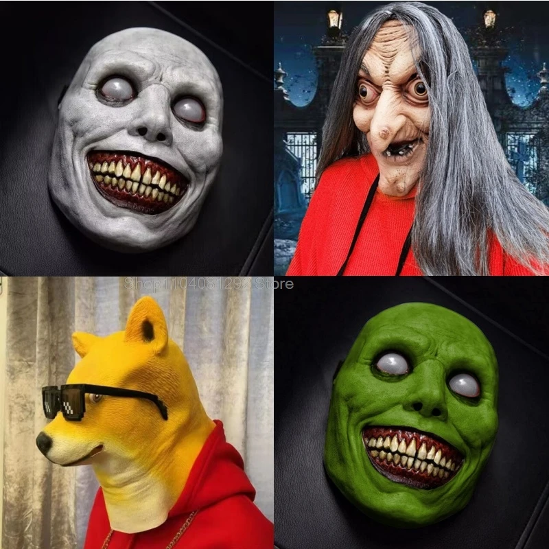 Horror-The-Exorcist-Smiling-Face-Demon-Mask-Cosplay-Evil-Creepy-Ghost ...