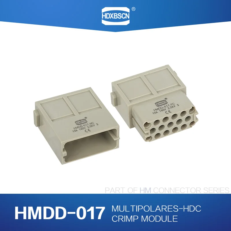 SOCKETS MULTIPOLARES HDC SOCKETS RECTANGULAR HMDD 017 HEAVY DUTY ...