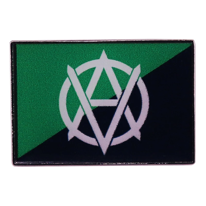Anarchism-and-Animal-Rights-Enamel-Pin-Green-Black-Veganarchist-Flag ...