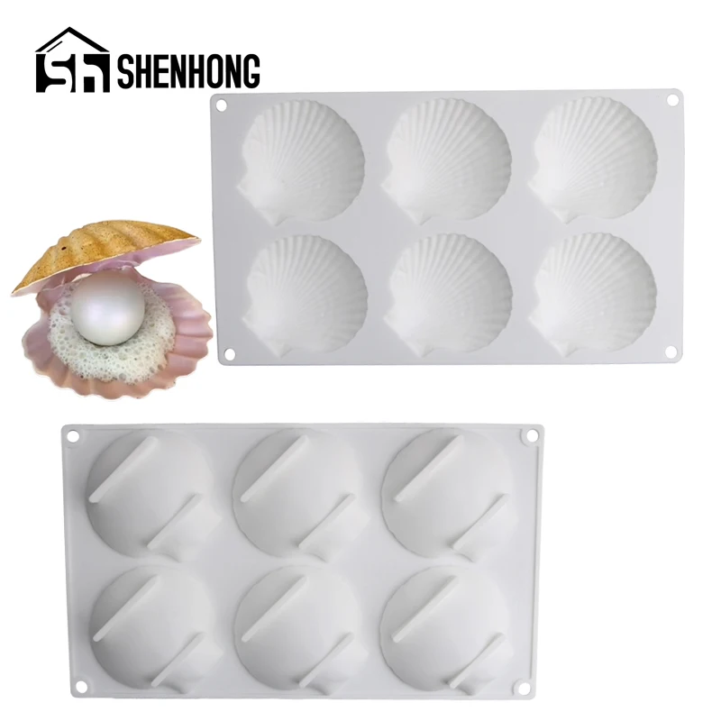 Shenhong Shell Pearl Silicone Cake Molds Ocean-themed Desserts Kitchen ...