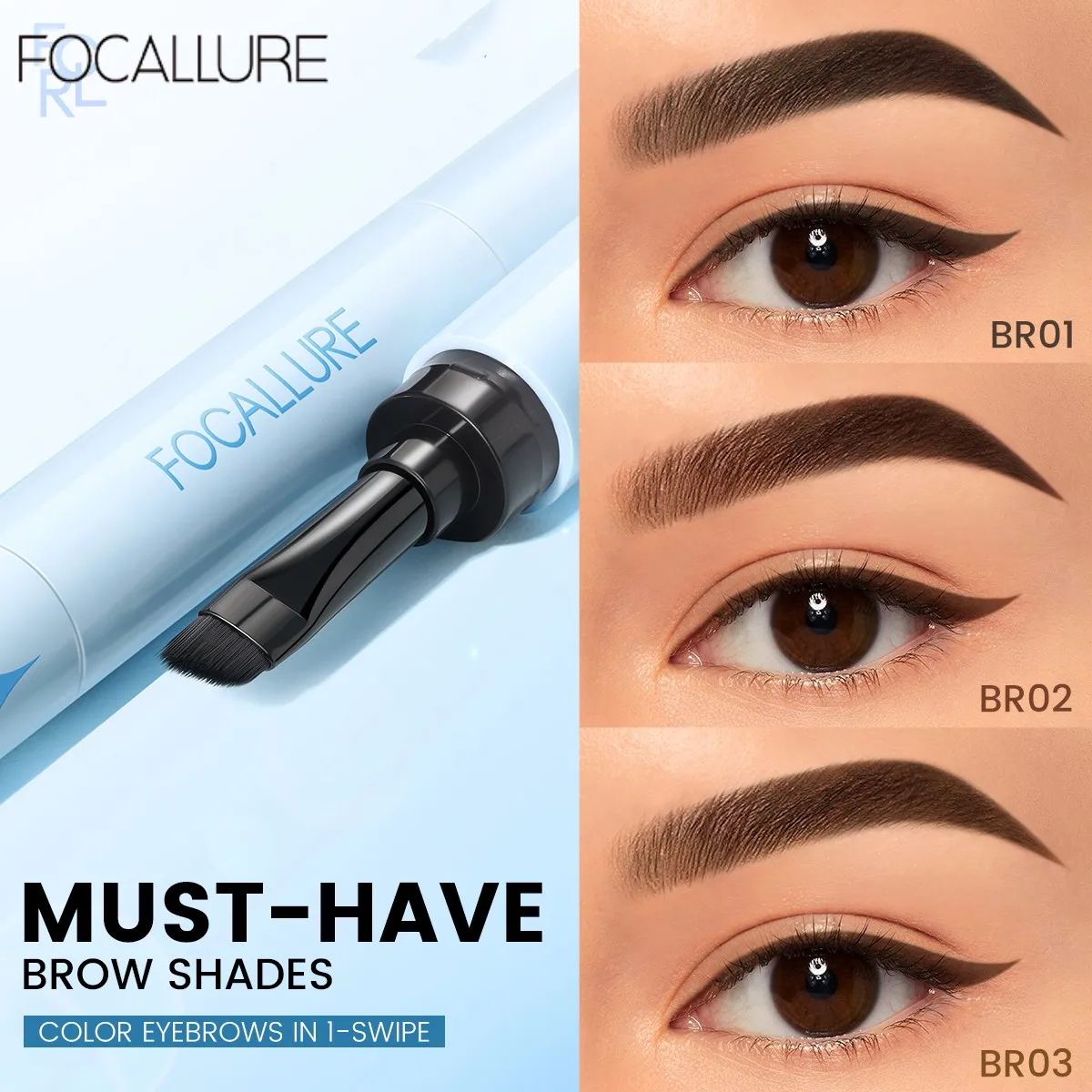 FOCALLURE-Waterproof-Eyebrow-Cream-Eyeliner-Pencil-2-In-1-Long-lasting ...
