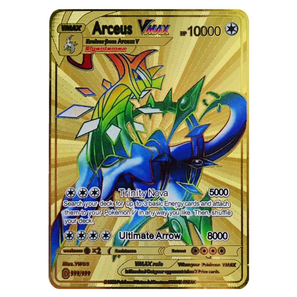 Card Metal Pokémon Letters Mewtwo Gx Pikachu Charizard Vmax Genga ...