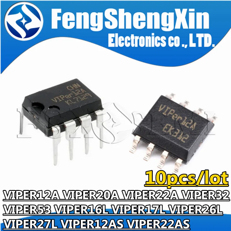 10pcs Viper12a Viper12 Dip-8 Viper22a Viper22 Viper20a Viper20 Viper53 ...