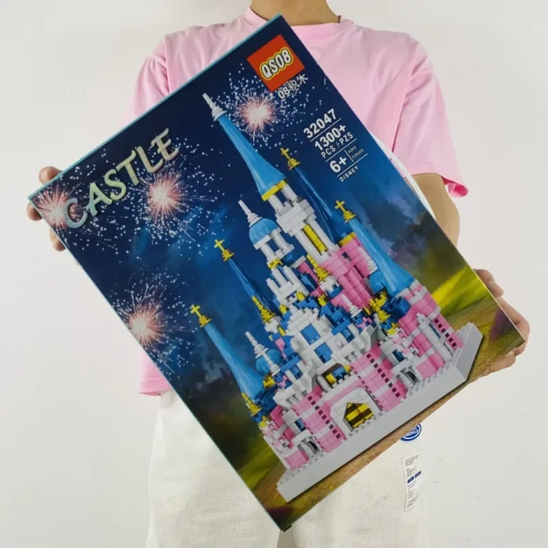 1300pcs-Disney-Anime-Crystal-Palace-Enchanted-Princess-Castle-Assembled ...