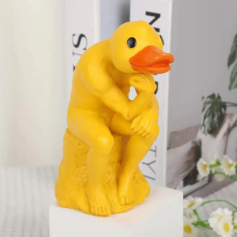 Thinking-Duck-Ornament-Resin-Crafts-Home-Garden-Decoration-Thinking ...