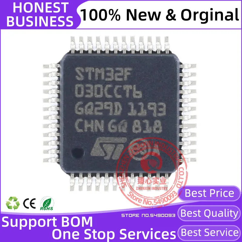 100-Original-STM32F030CCT6-STM32F030-S-rie-LQFP-48-22-ARM ...