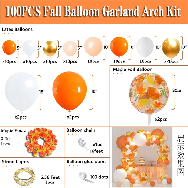 Orange Balloon With String