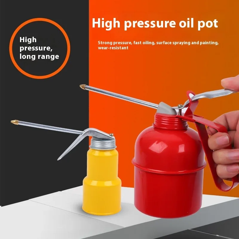 Oil Can Lubrication Metal High Pressure Pump Grease Guns Motorcycle Car ...