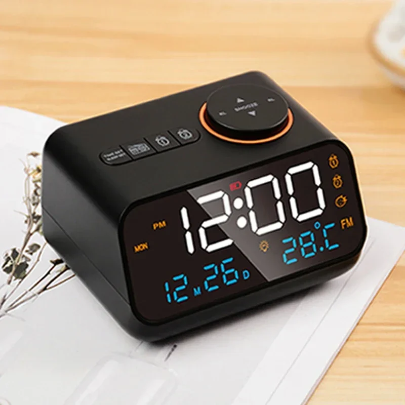 FM-Radio-with-Alarm-Clock-Temperature-Humidity-Display-Screen-LED ...