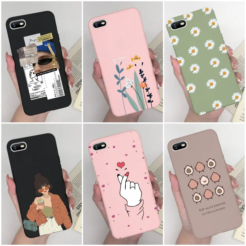 For-OPPO-A1K-Phone-Case-Daisy-Flower-Heart-Cover-Silicone-Soft-Coque ...