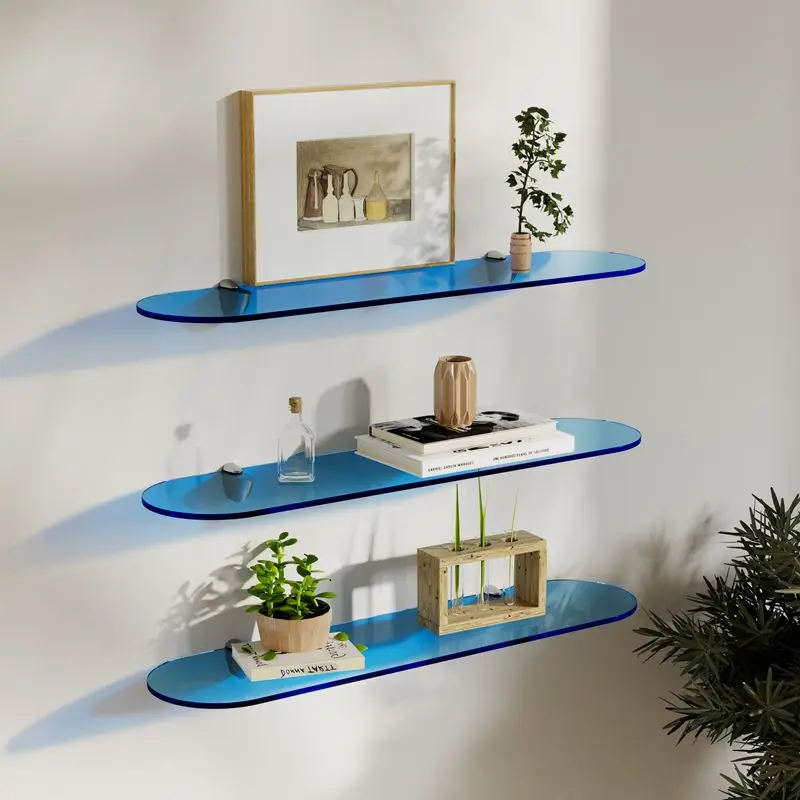 Wall-Mounted-Colorful-Acrylic-Partition-Wall-Shelf-Living-Room ...