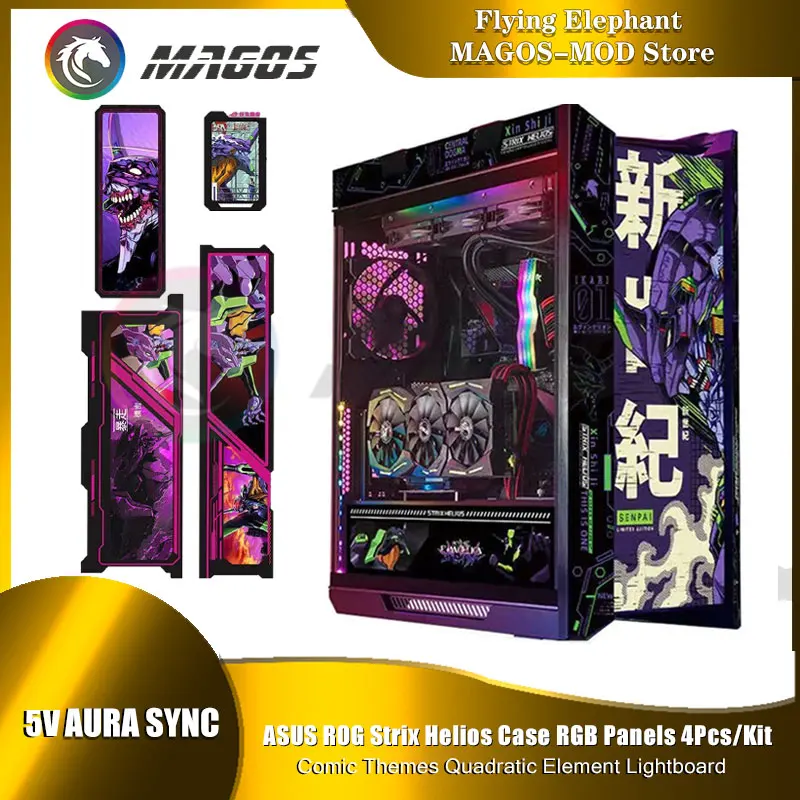 ASUS ROG Strix Helios Case RGB Panels 4Pcs/Kit EVA Comic Themes ...