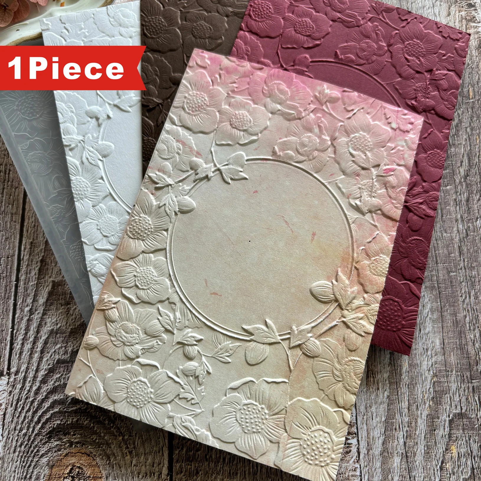 3D Embossed Folder for Texture Pattern Design of "Elegant Flower ...