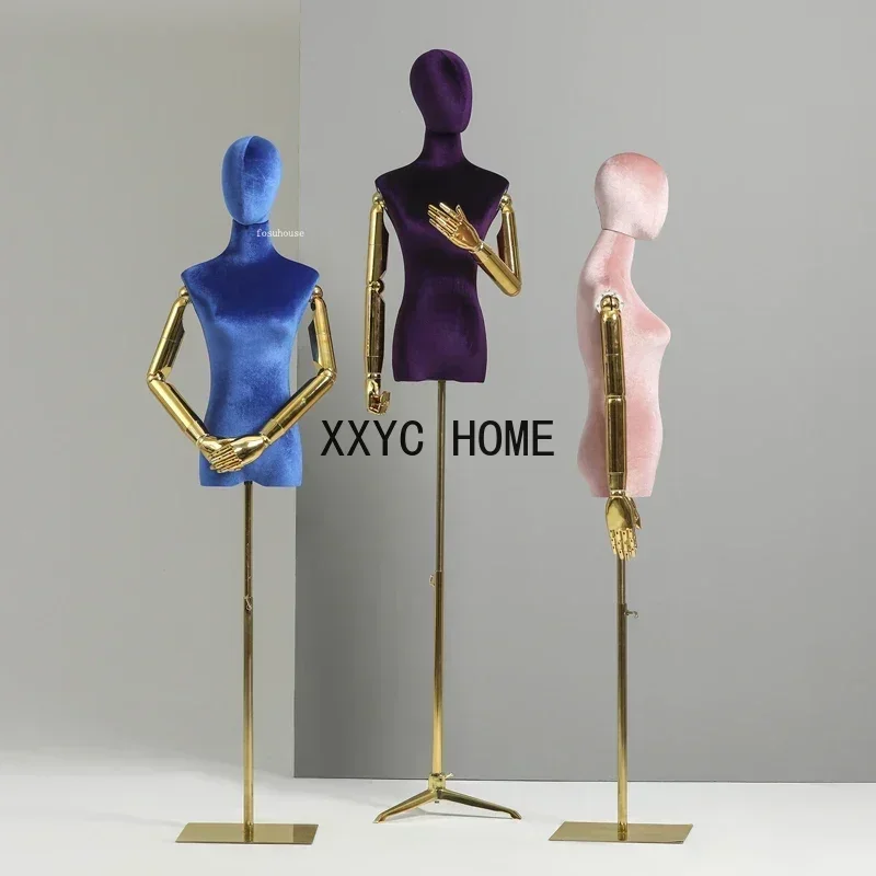 Velvet-Female-Model-Props-Puppet-Dressmaker-Mannequins-Clothing-Store ...