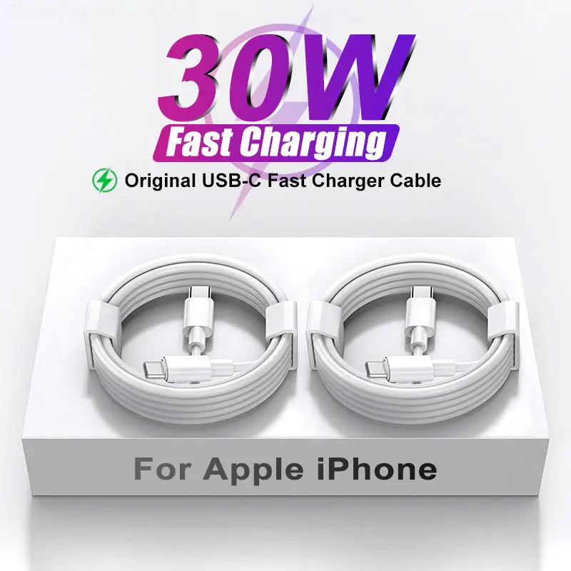 30W/60W PD USB-C Quick Charging Cable For Apple iPhone 15 Pro Max 14 13 ...
