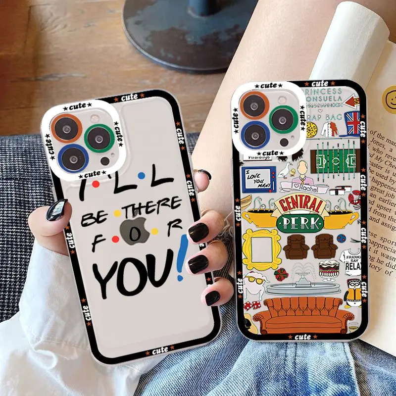 Cartoon-Funny-Friends-TV-Show-Phone-Case-for-iPhone-11-12-13-Mini-Pro ...