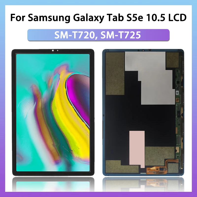 Tela de toque LCD para Samsung Galaxy Tab S5e, SM T720, SM T725 LTE, SM ...