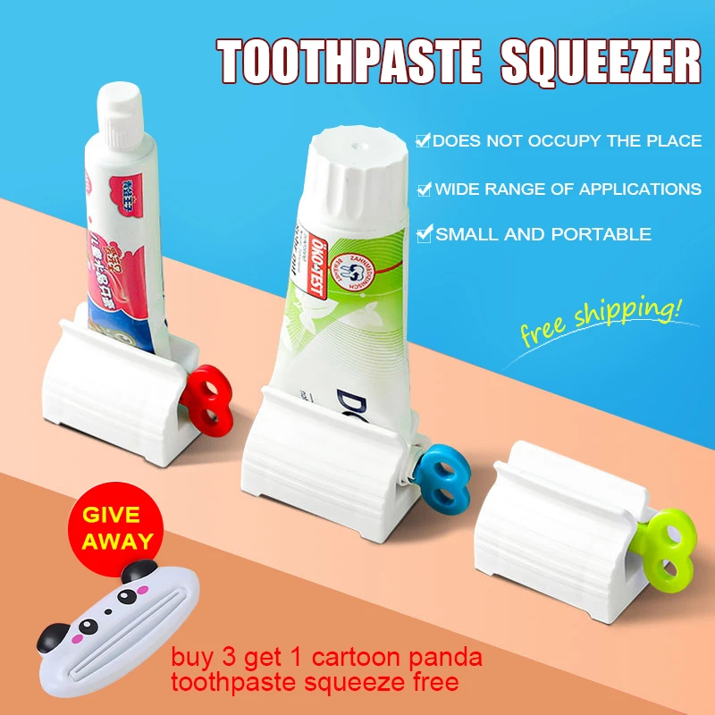 Toothpaste Squeezer Tube Press Wall Pasta Dispenser With Toothbrush ...