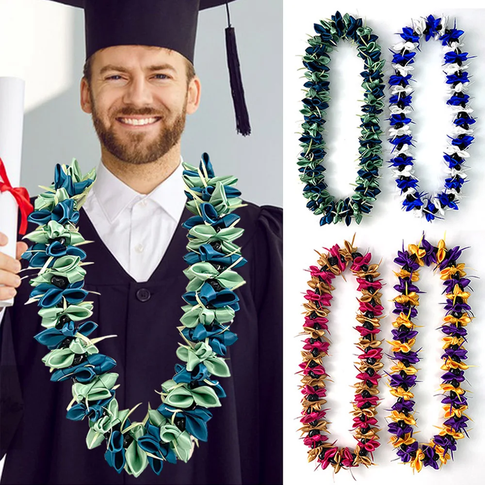 Wholesale-50pcs-Customized-2024-Graduation-Ribbon-Leis-Hawaii-Kukui-Nut ...