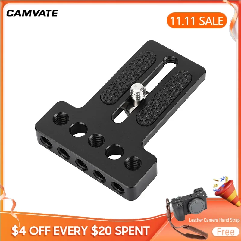 CAMVATE-Aluminum-Top-Bottom-Plate-Camera-Plate-With-Mounting-Slot-1-4 ...