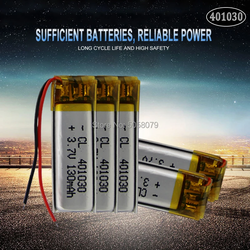 5pcs-3-7V-130mAh-401030-Lithium-Polymer-Li-Po-li-ion-Rechargeable ...