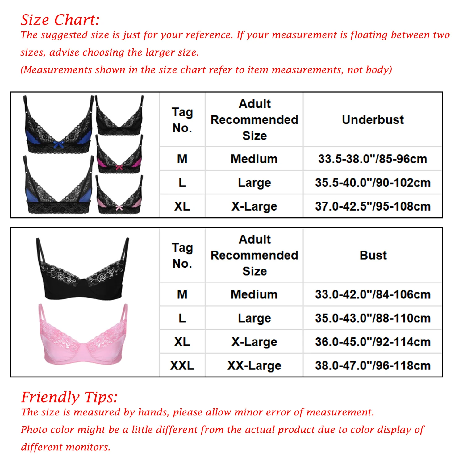 Bra Cup Size Chart For Guys