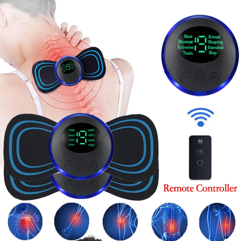 Smart Electric Neck Massager Portable Rechargeable EMS Cervical ...