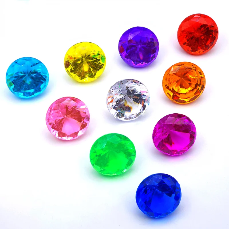Acrylic Diamond Toy Gem Crystal Children Princess Girl Boy Love Gem DIY ...