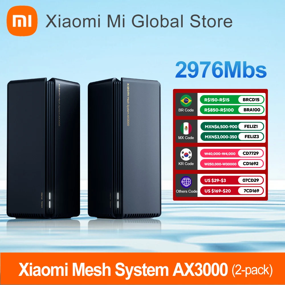 Xiaomi-Mesh-System-AX3000-2-Pack-Wireless-Router-256MB-5G-Wifi ...
