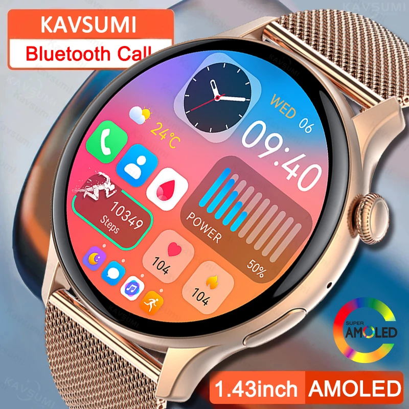 Smartwatch-Women-466-466-AMOLED-1-43-Hd-Color-Screen-Always-Display ...