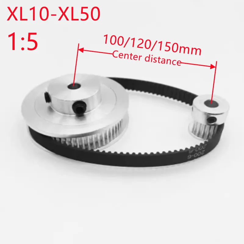1-5-XL-Timing-Pulley-Belt-Kit-Reduction-1-5-XL10T-XL40T-Toothed-Pulley ...