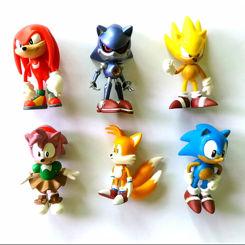 6pcs/set 6-7cm Sonic Figures Toy Pvc Toy Shadow Tails Characters Figure ...