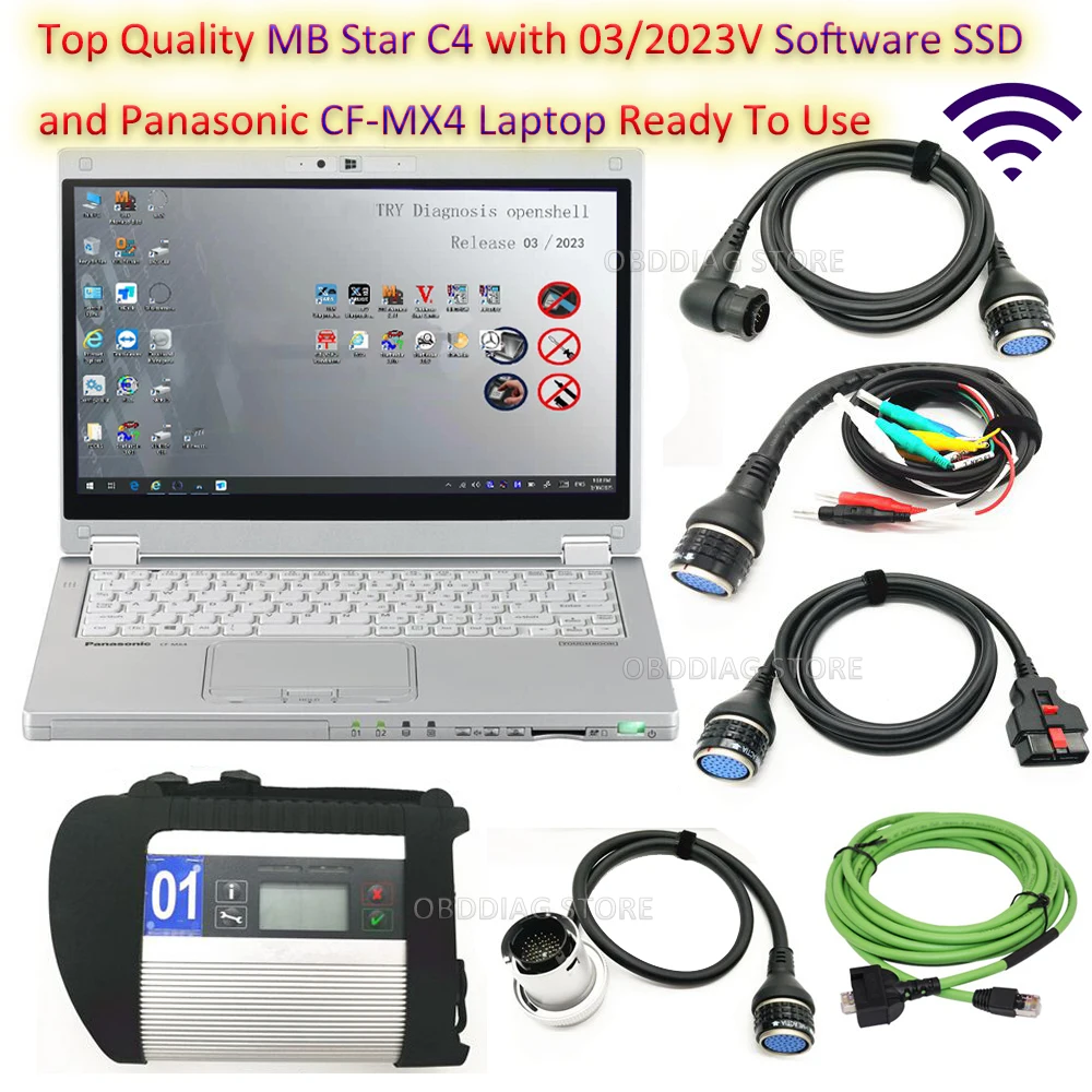 WiFi MB STAR SDCONNECT C4 COMPACT C4 OBD2 Diagnostic Scan Tools with New Software 03/2023V and ...