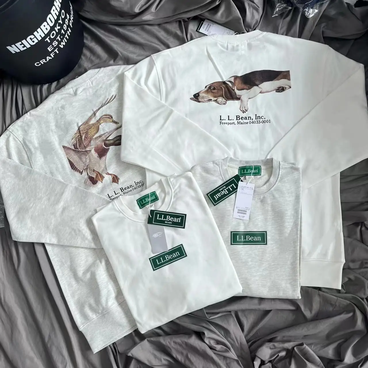 Richao-Retro-Animal-Joint-Name-LLBean-Print-round-Neck-Hoodie-Heavy ...