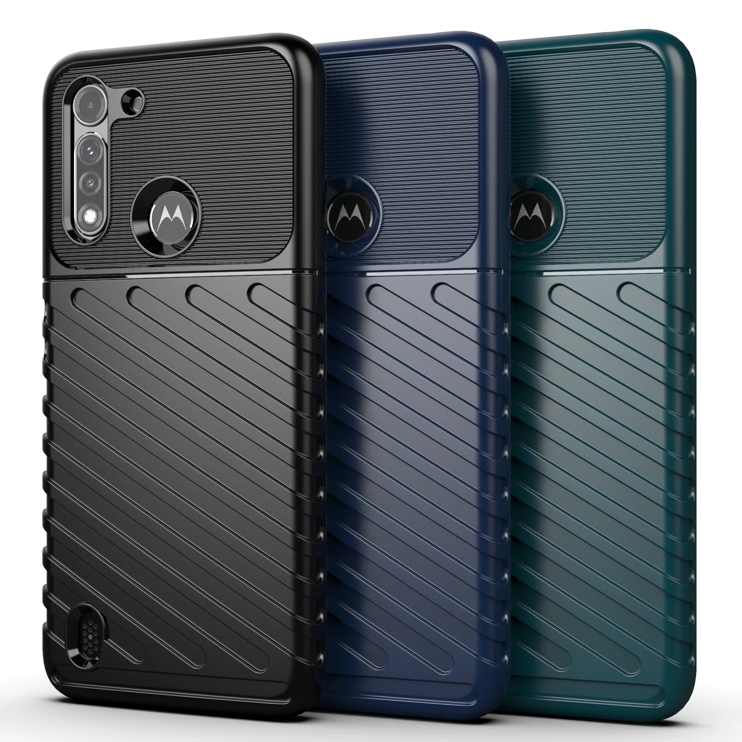 Luxury Shockproof Silicone Phone Case for Moto G8 Power Lite - Soft TPU ...