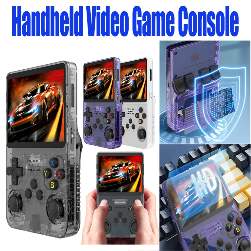 R36S Handheld Game Player 64GB Games 3.5 Inch IPS Screen Classic Game ...