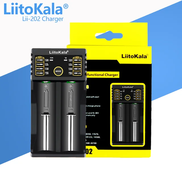 LiitoKala Lii-M4S Lii-M4 Lii-402 Lii-202 Battery Charger for 18650 ...