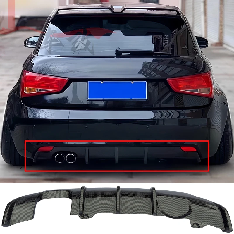 For Audi A1 rear lip diffuser high-quality carbon fiber bumper single ...