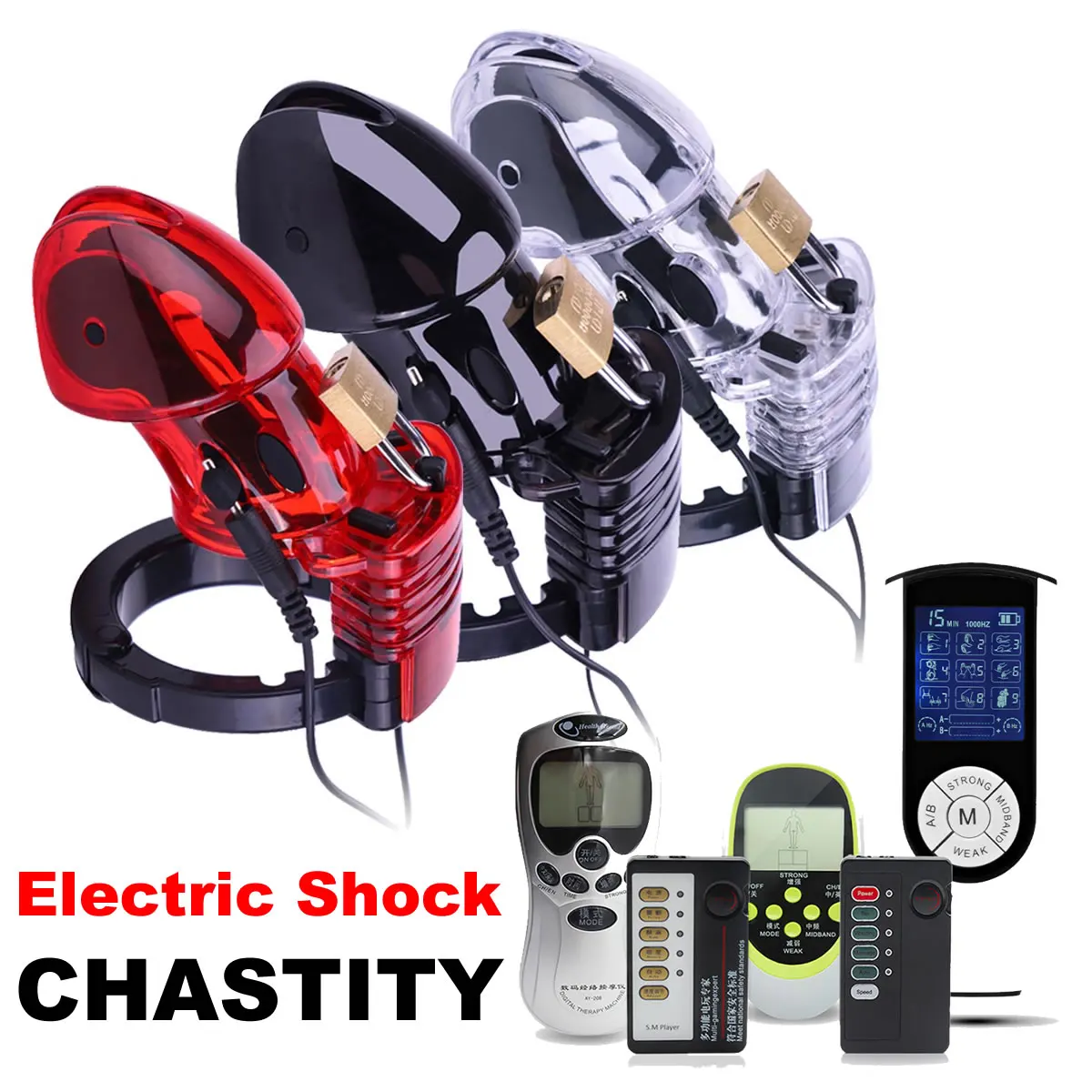 Hot-Selling-Electro-Shock-Penis-Ring-Chastity-Belt-Penis-LockElectric ...
