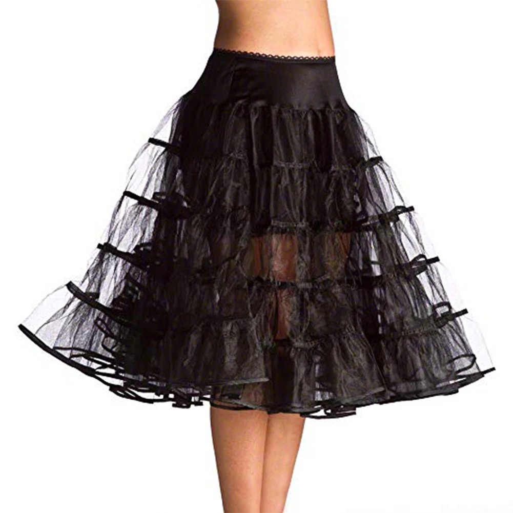 Woman-Petticoat-Tutu-Underskirts-Crinoline-50-s-Multi-layer-Ribbon ...
