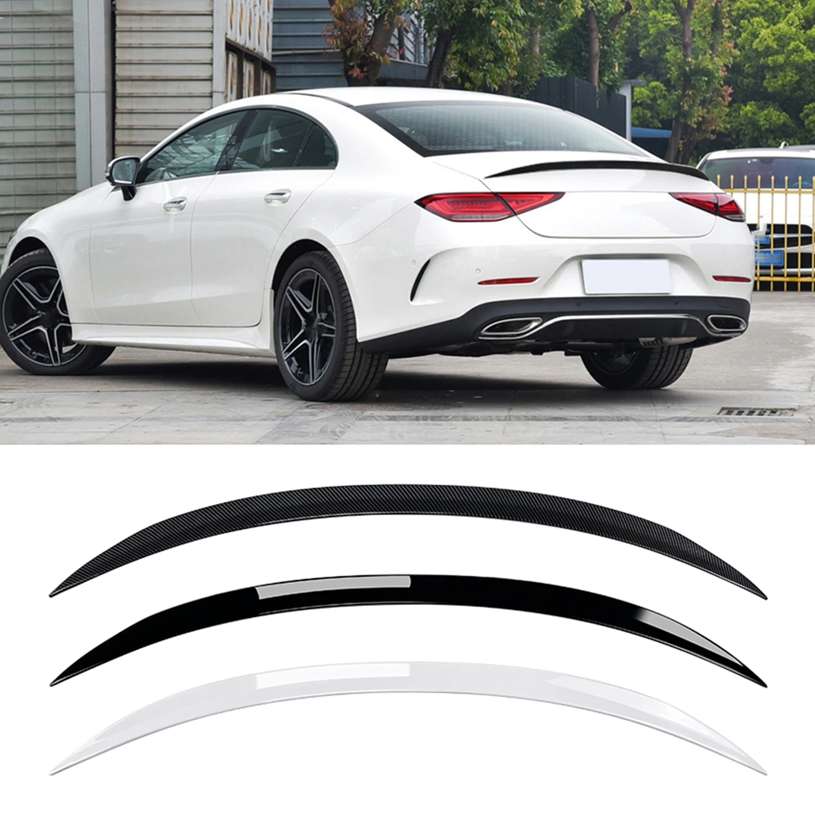 Car Rear Trunk Spoiler Wing Decklid Splitter Upper Duckbill Lip Trim ...