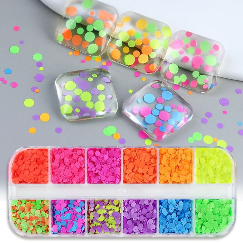 Fluorescent Round Epoxy Resin Filling Colorful Neon Mix Bubble Ring ...